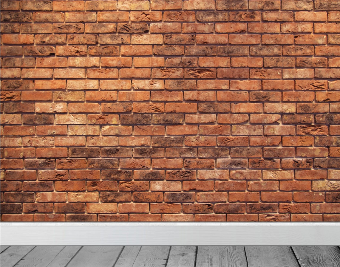 Brick Wall Effect Wallpaper Mural Wall Room Backdrop Scene Setter ...
