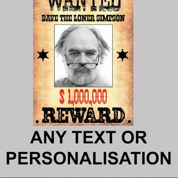 Wanted Poster - Etsy UK