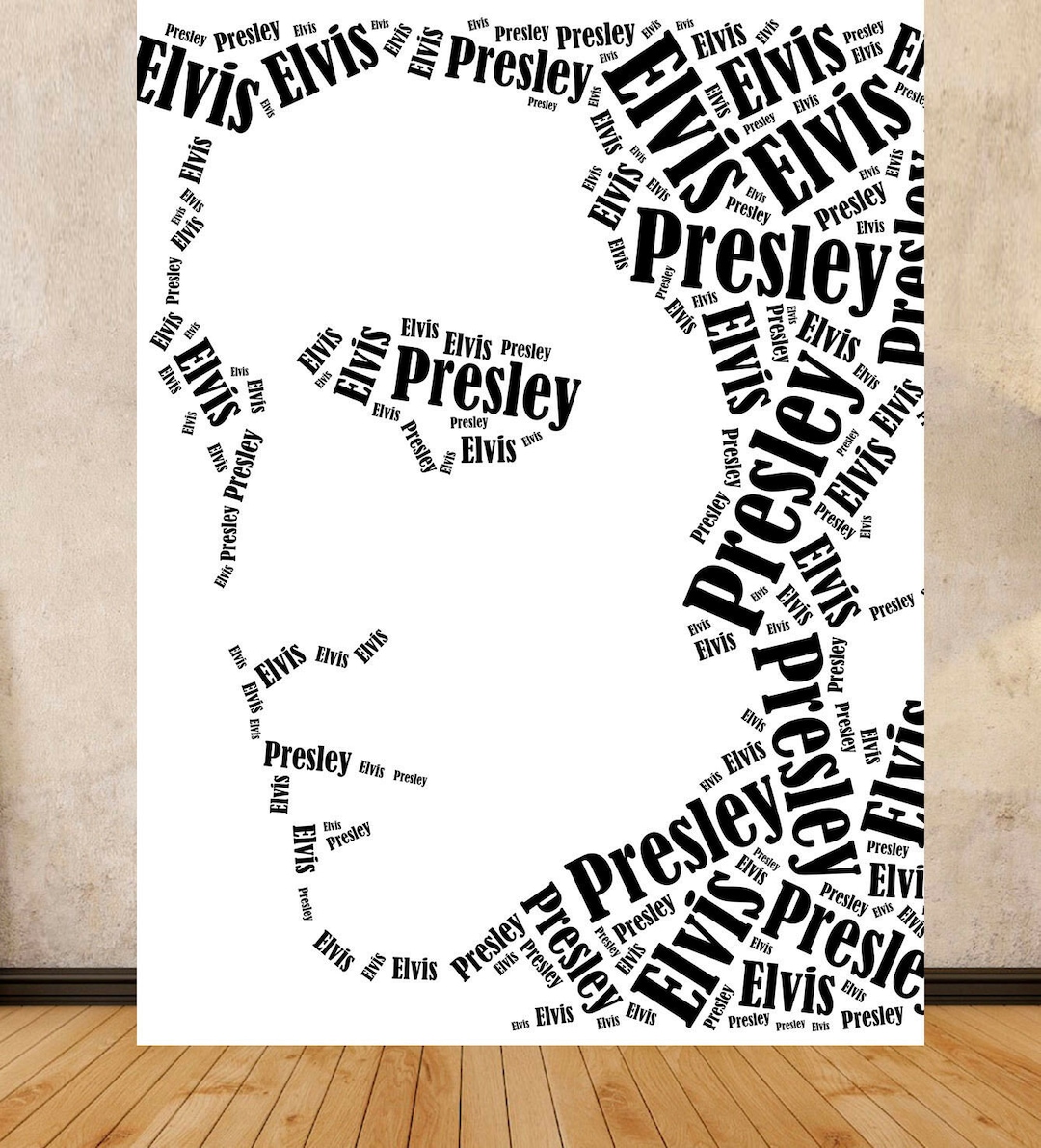 Elvis Las Vegas Theme LARGE Party Backdrop 1.5m Wide X 2m High Scene ...