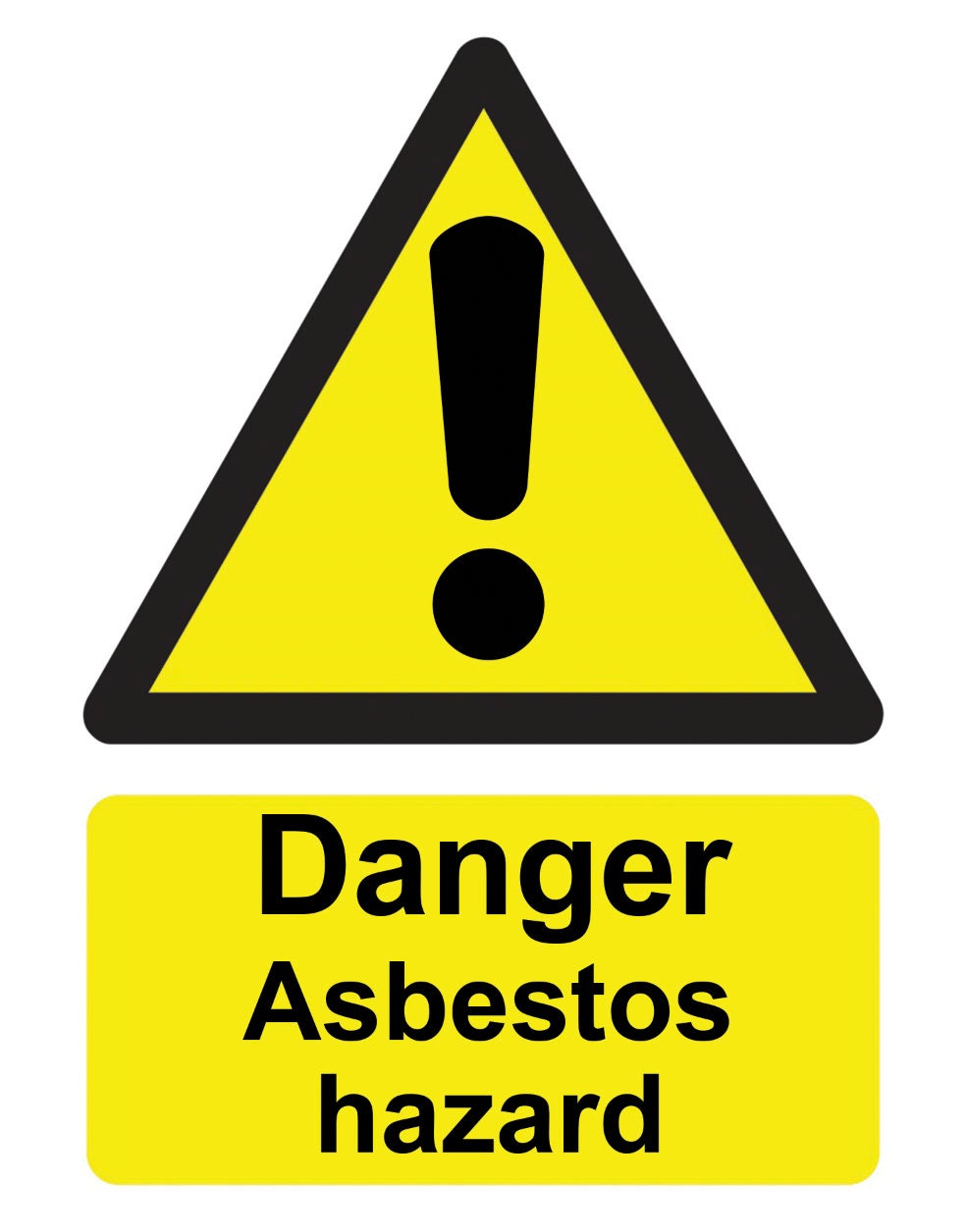 Danger Asbestos Hazard Warning Notice Safety Business Sign Advisory ...