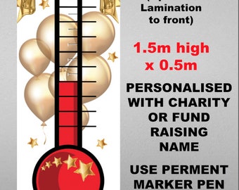 Fundraising Thermometer Poster - Etsy