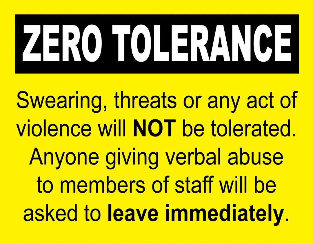 Warning Polite Notice Business Sign Signage Self Adhesive Sticker Decal ...