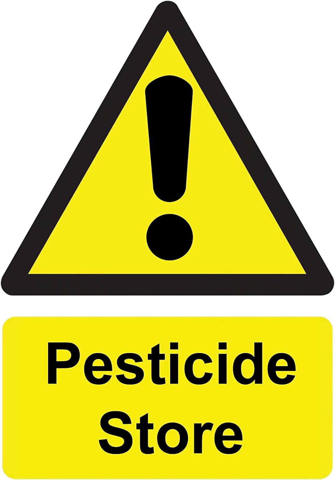 Yellow Danger Warning Notice Pesticide Store Business Sign Self ...