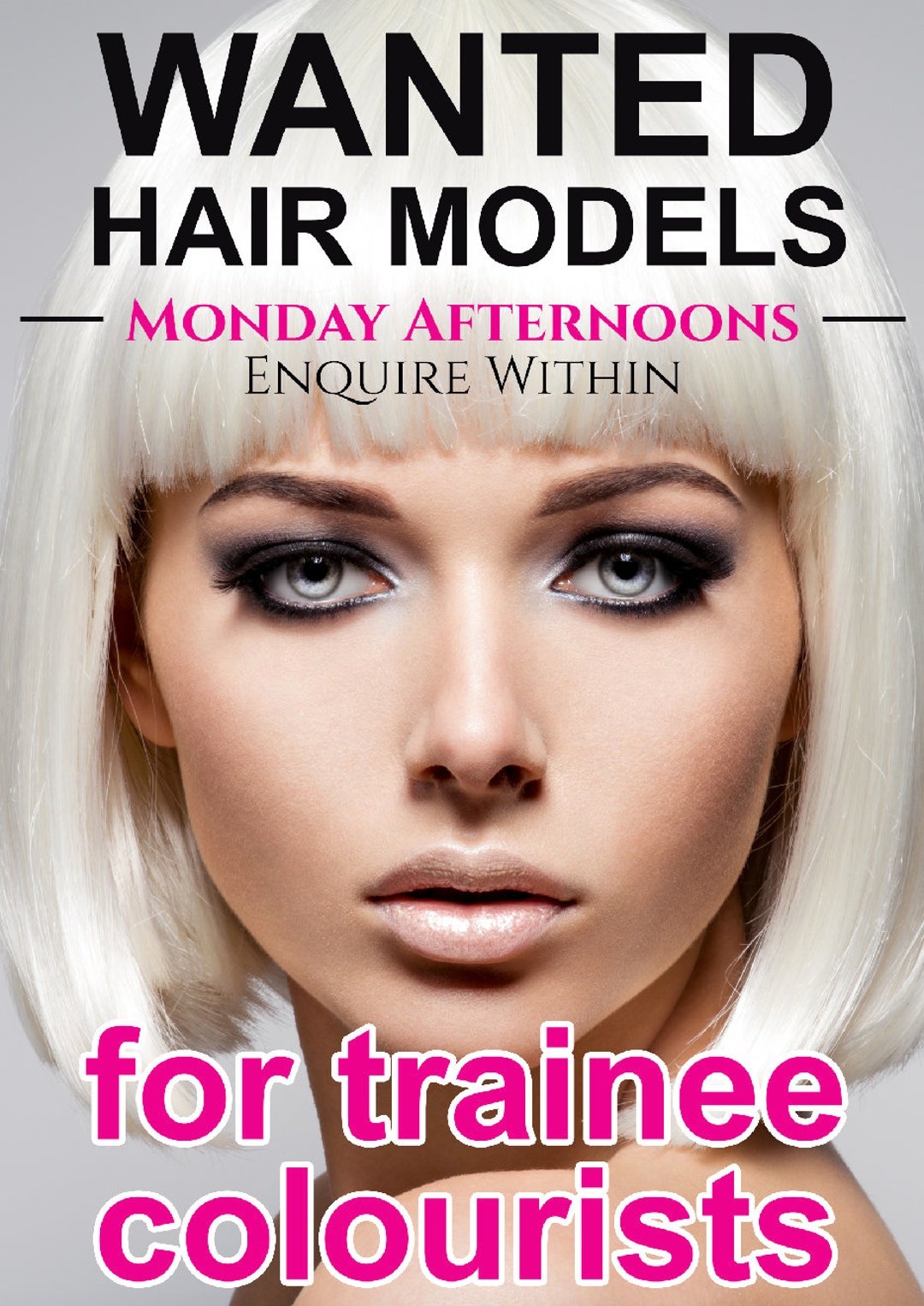 Posters Poster Bespoke Wording Text Sign Notice Display Advertisement ...