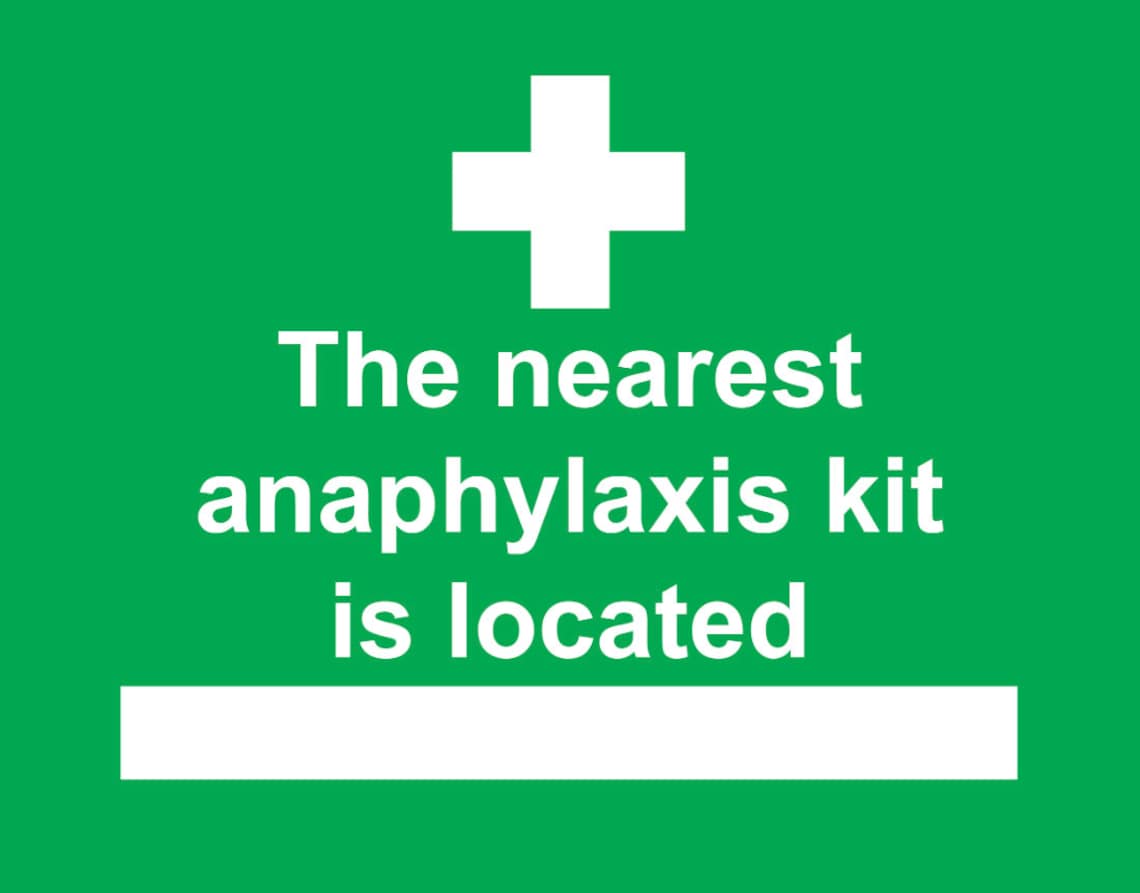 Green First Aid Kit Medical Notice Sign Self Adhesive Gloss Sticker ...