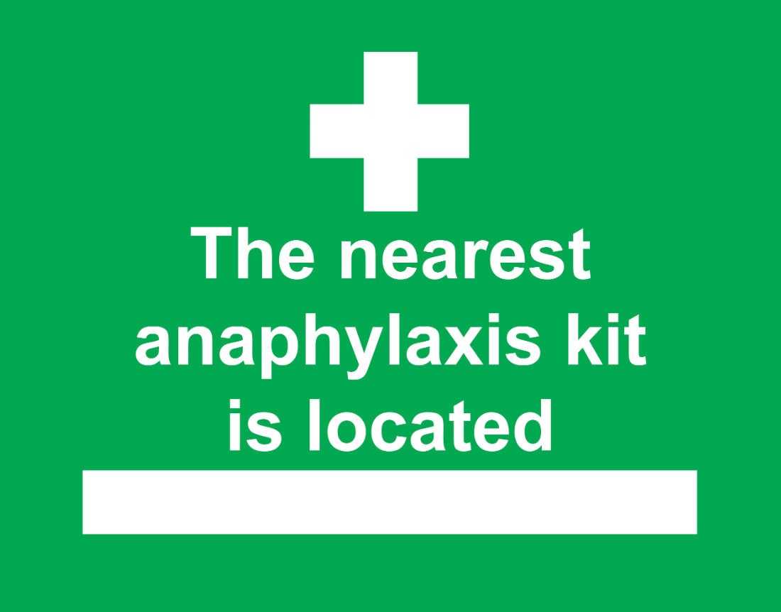 Green First Aid Kit Medical Notice Sign Self Adhesive Gloss Sticker ...
