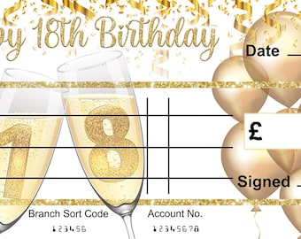 Large Giant BLANK Cheque Congratulations Gift of Money Present | Etsy UK
