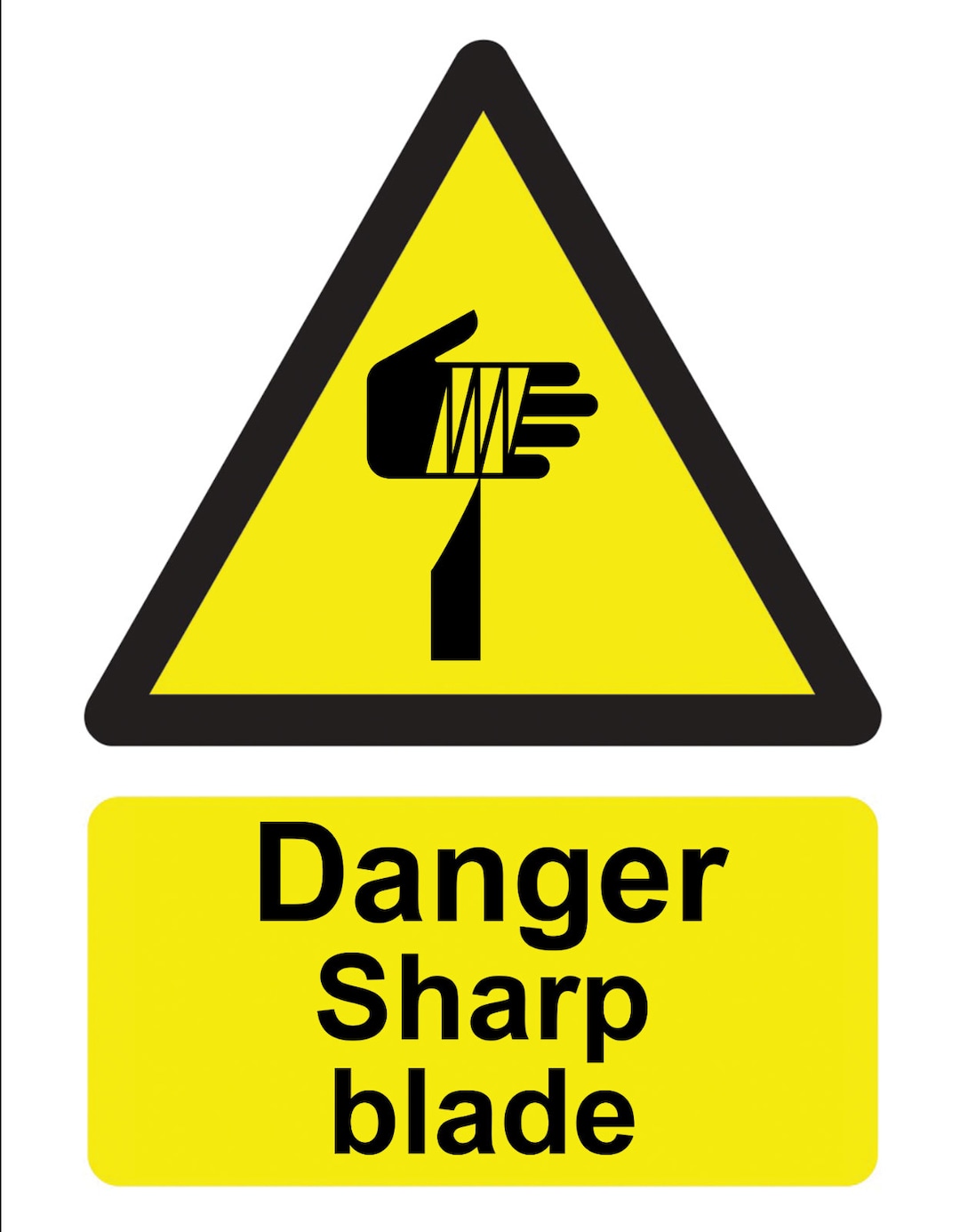 Danger Caution Sharp Blade Blades Cutting Business Factory Warning ...
