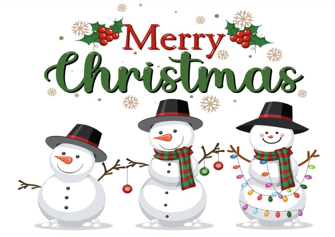Christmas Cute Snowman Display Scene Setter Large Poster A Sizes Shop ...