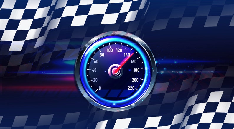 Speedo Speedometer Car Modern Racing Flag Wallpaper Mural for Bedroom ...
