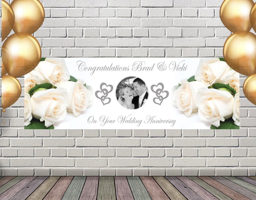 Personalised Bespoke Wedding Anniversary Party Event Poster Graphic ...