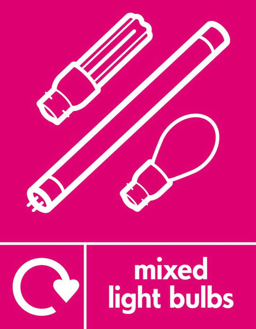 Pink Mixed Light Bulbs Bulb Recycling Recycle Business Office Home ...