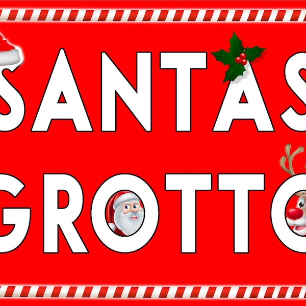 Santa's Grotto Sign - Etsy UK