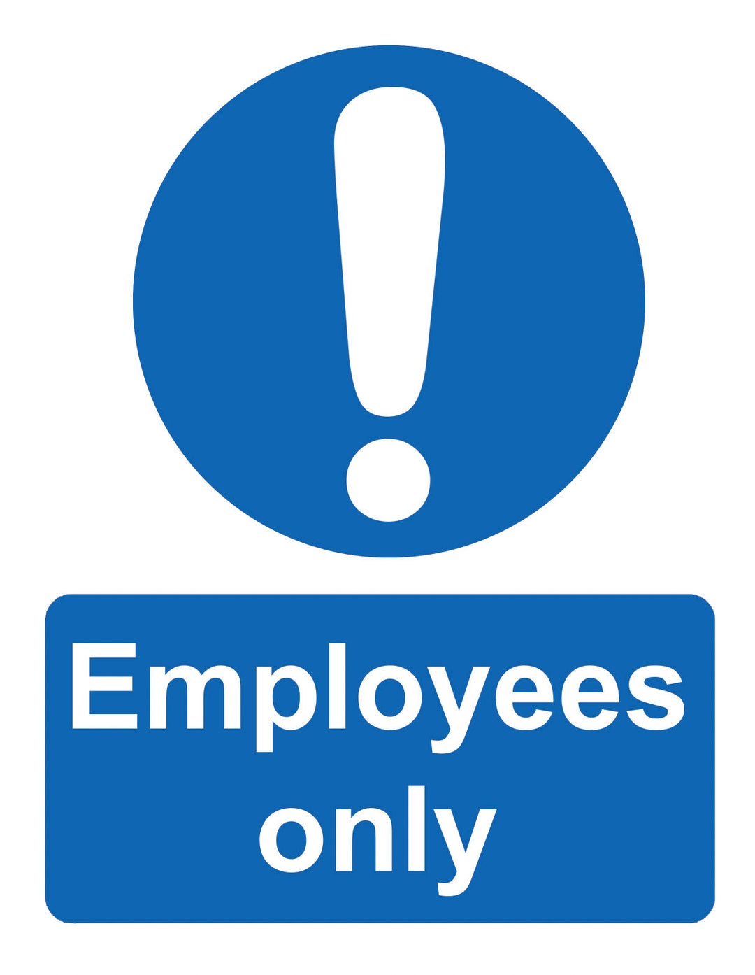 Warning Safety Notice Blue Advisory Sign Adhesive Sticker Decal ...