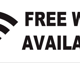 Wifi Available Sign - Etsy