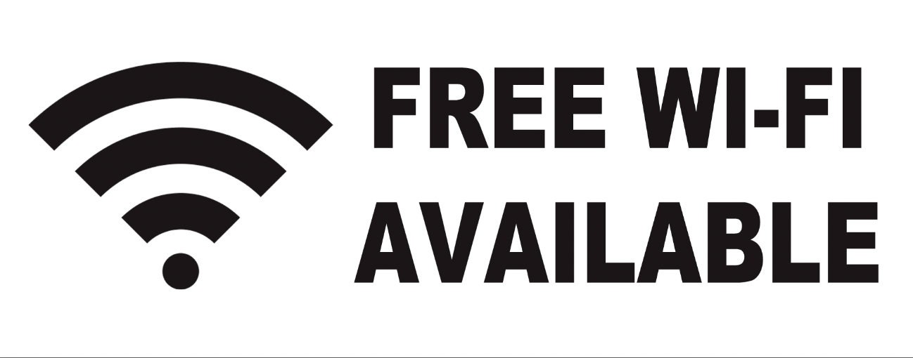 Notice Sign Free Wi-fi Wifi Available Here Business Retail Shop Taxi ...