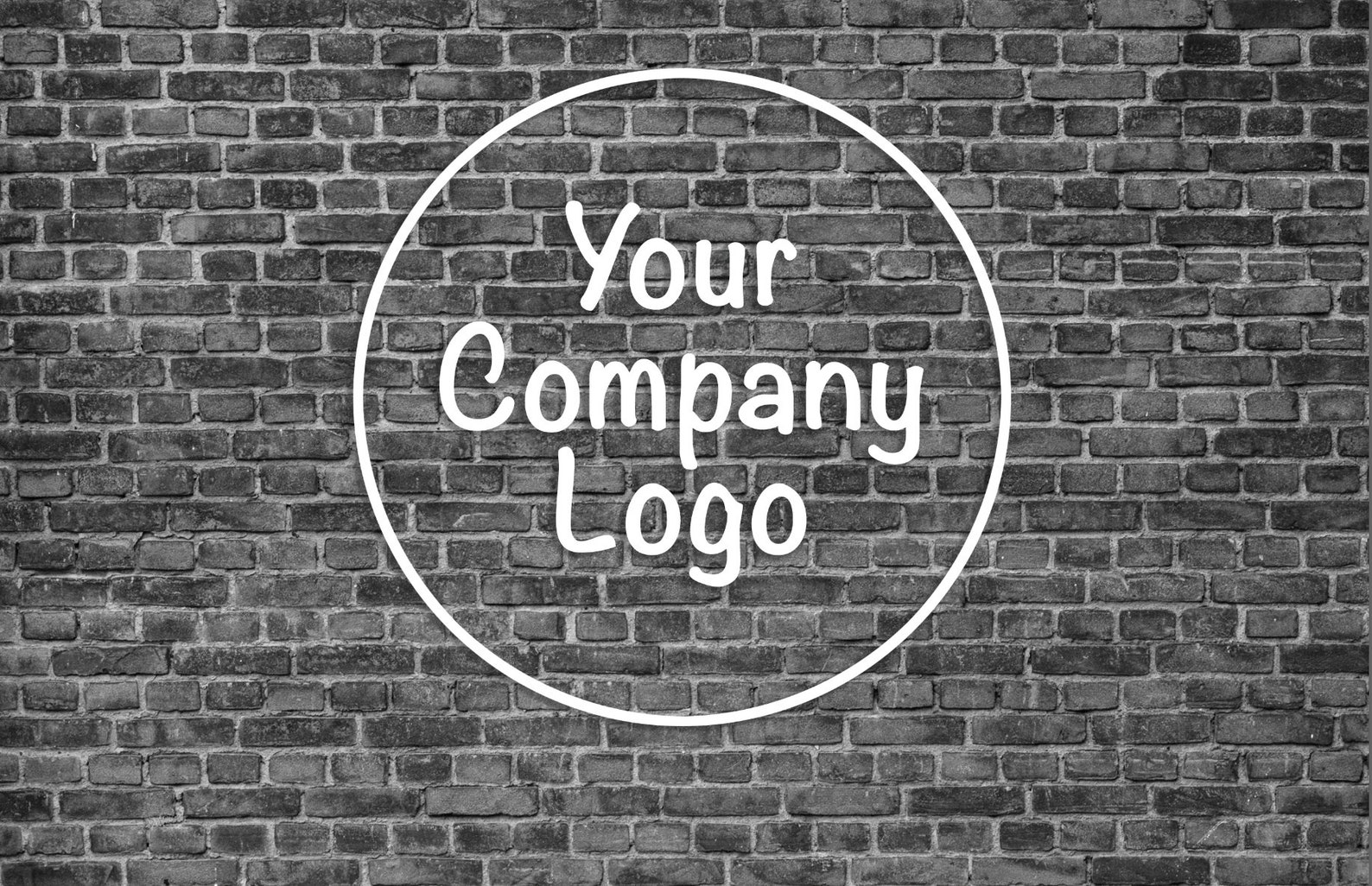 Buy Brick Wall Effect Wallpaper With Logo or Text Personalised Bespoke ...