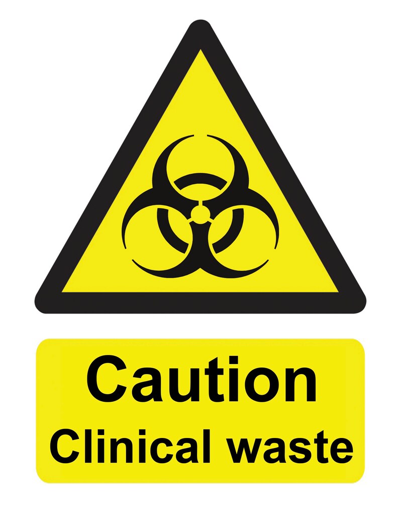 Yellow Warning Caution Chemical Waste Health & Safety Business Notice ...