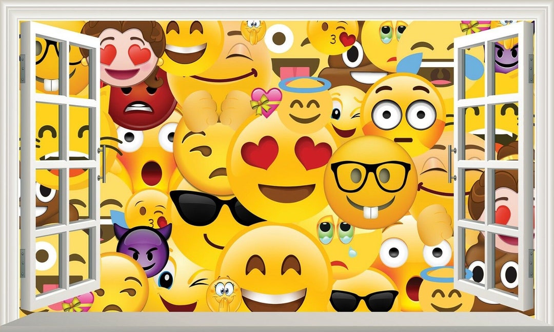 Emoji Emoti Characters Designs Decal Adhesive Vinyl Sticker Magic ...