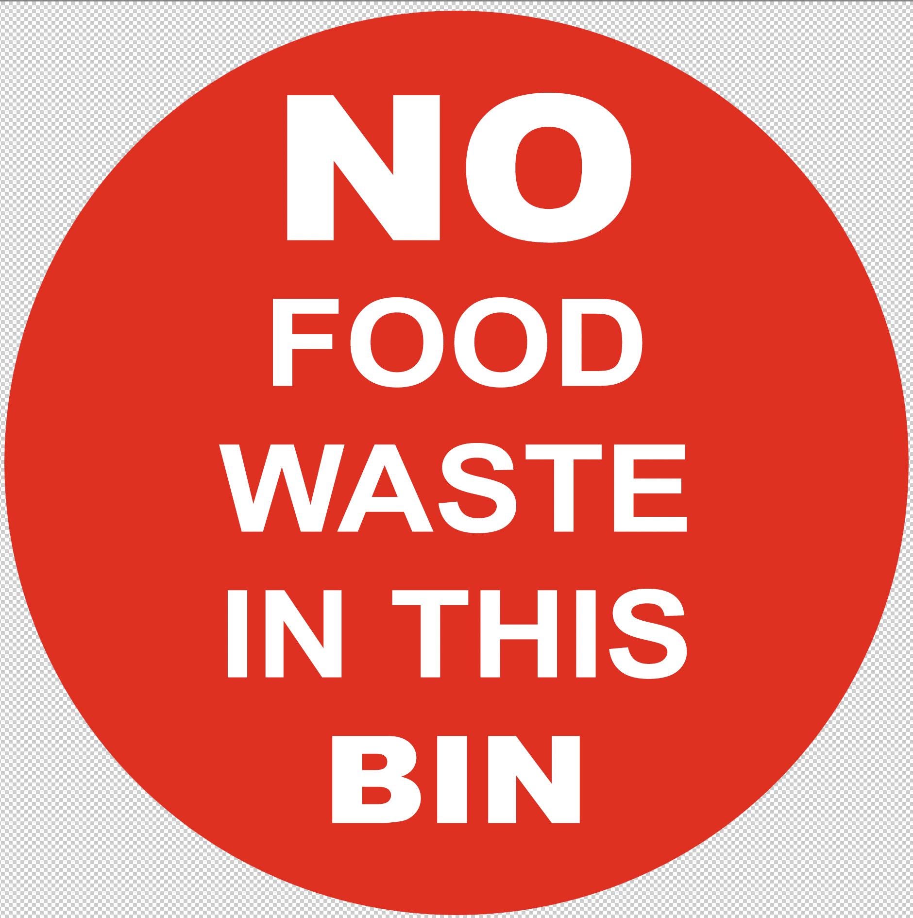 Round No Food Waste in This Bin Recycling Business Office Home Food ...
