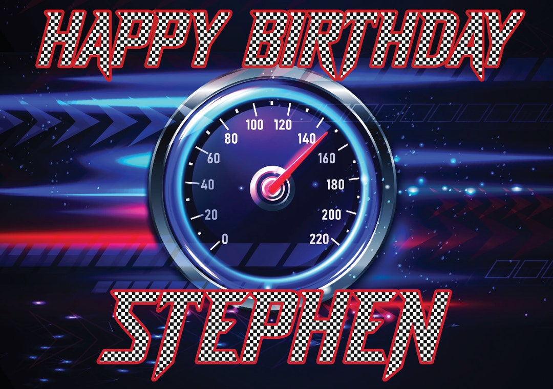 Racing Car Speedo Speedometer Themed Birthday Celebration Event Party ...