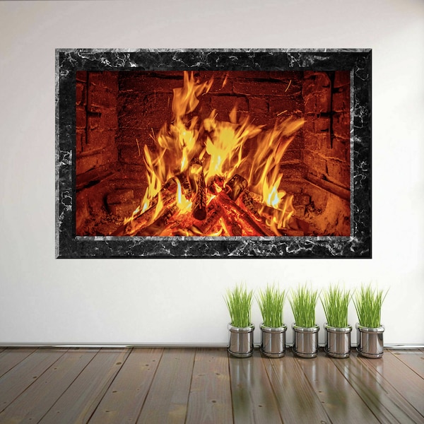 Fireplace Decal - Etsy