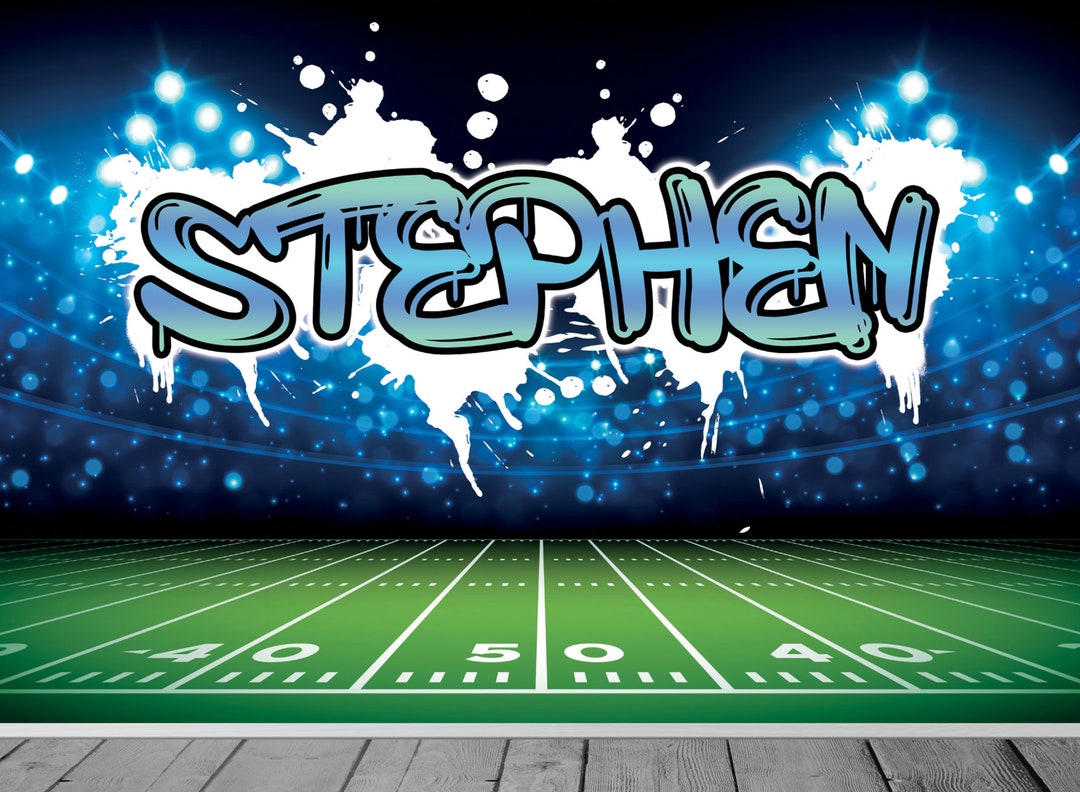 Personalised Name American Football Stadium Theme Soccer Modern ...