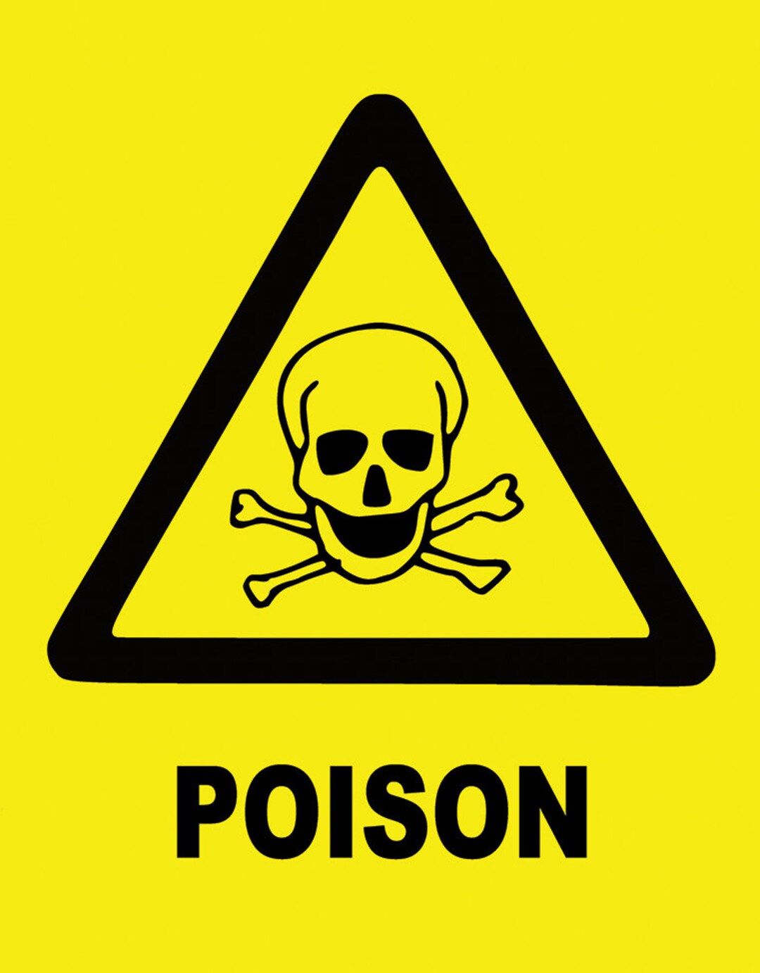 Poison Caution Danger Health & Safety Notice Signage Sign Printed Rigid ...