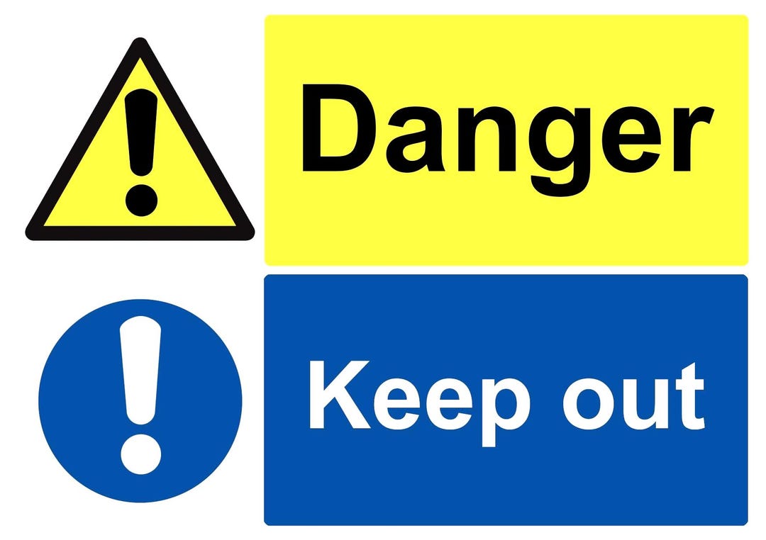 A Size Poster Various Sizes Danger Keep Out Health & Safety Business ...