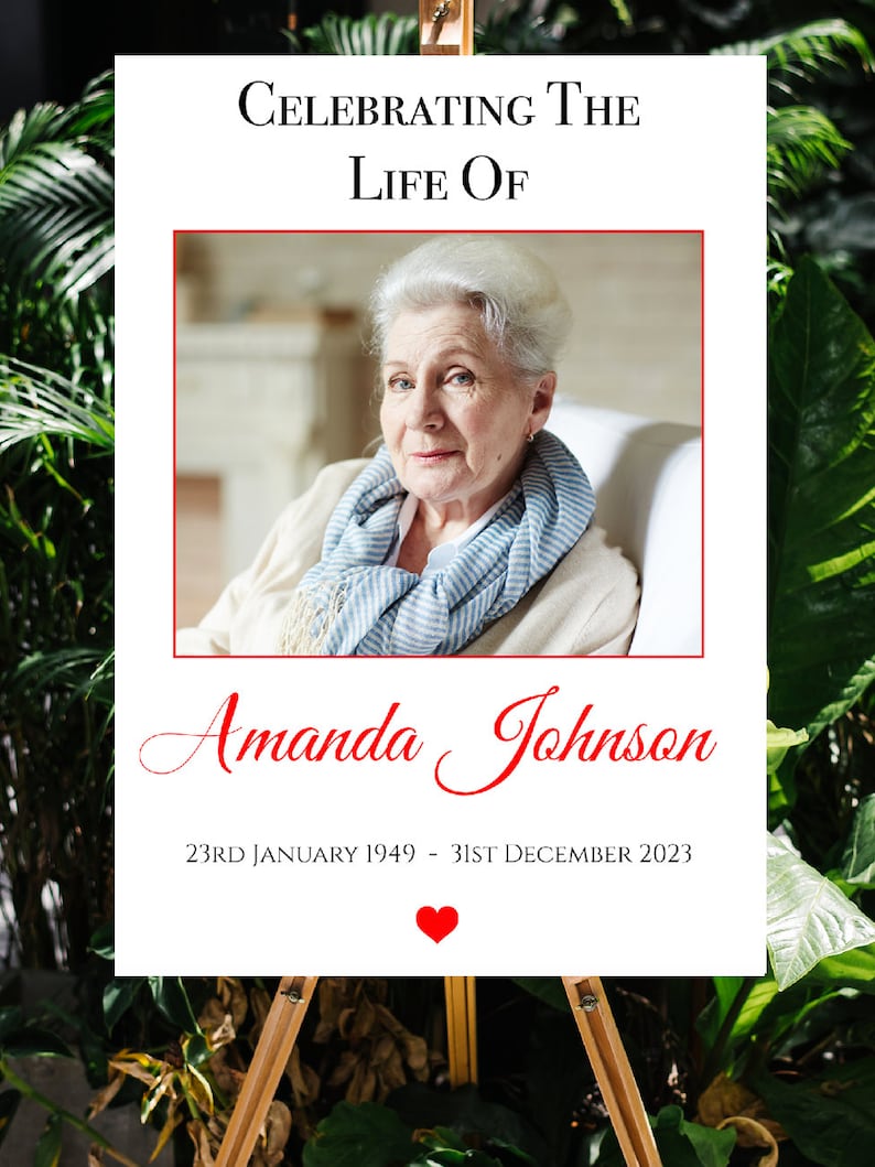 Welcome the Funeral Celebration of Life Wake Memorial - Etsy