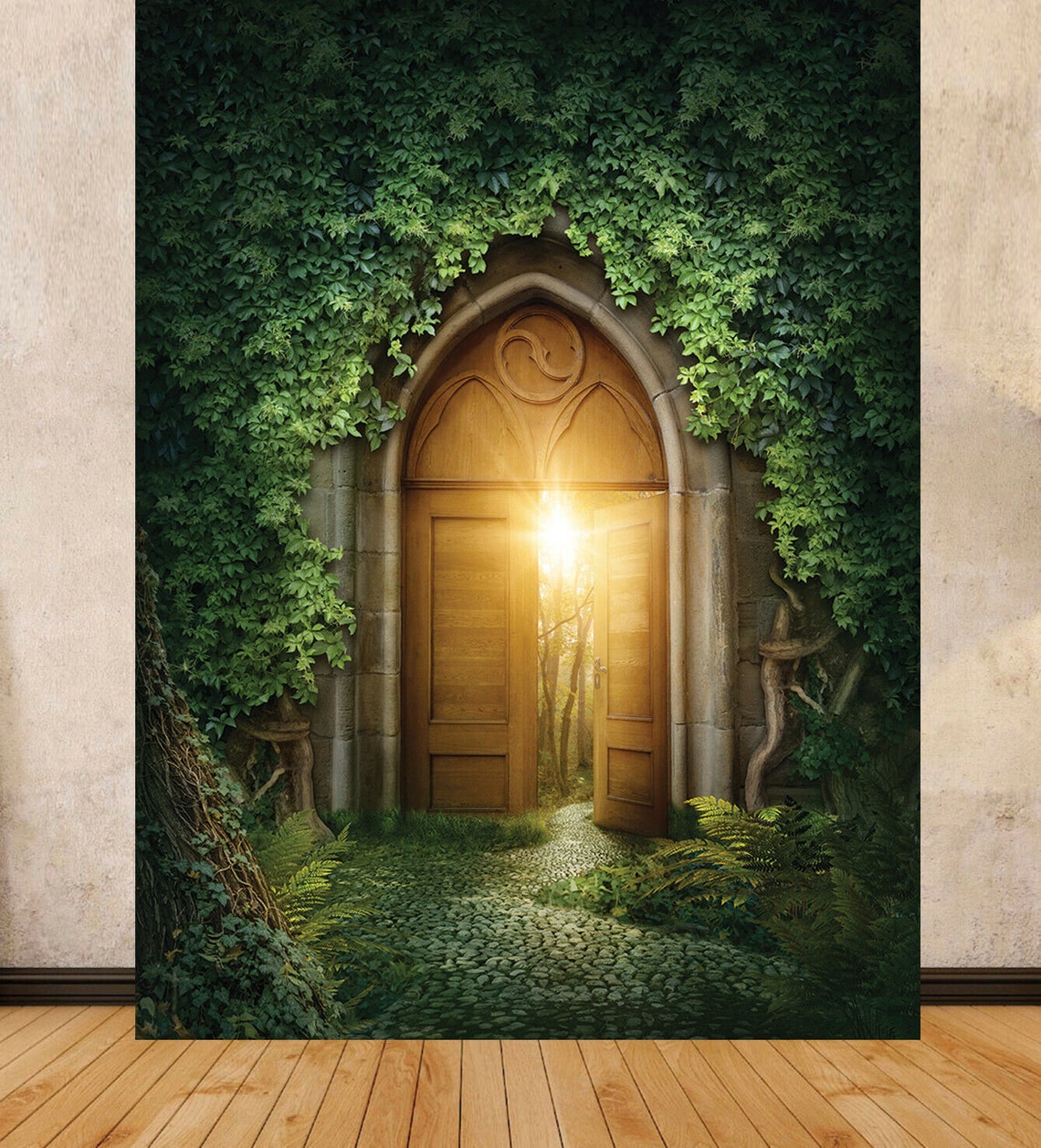 Enchanted Forest Magical Mystical Theme Fairy Door LARGE Party Backdrop ...
