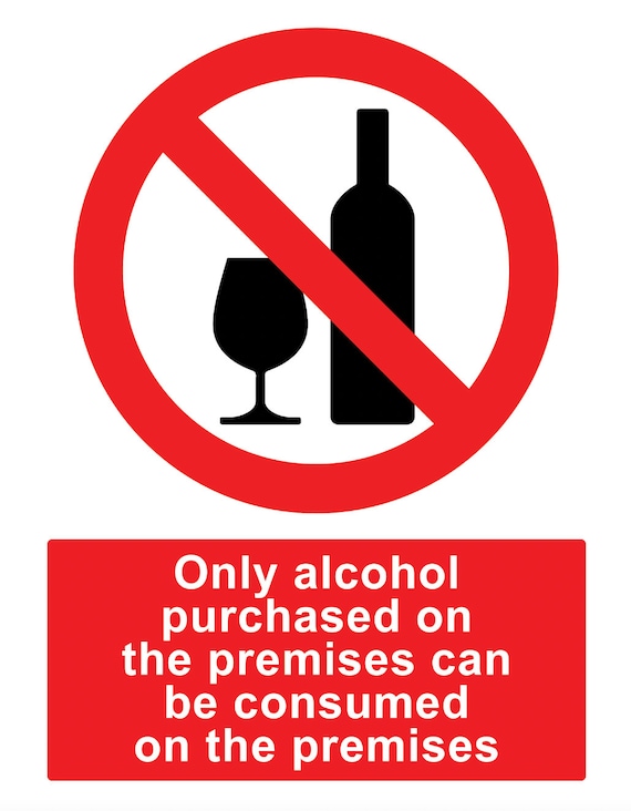 No Alcohol Under 18 Sign