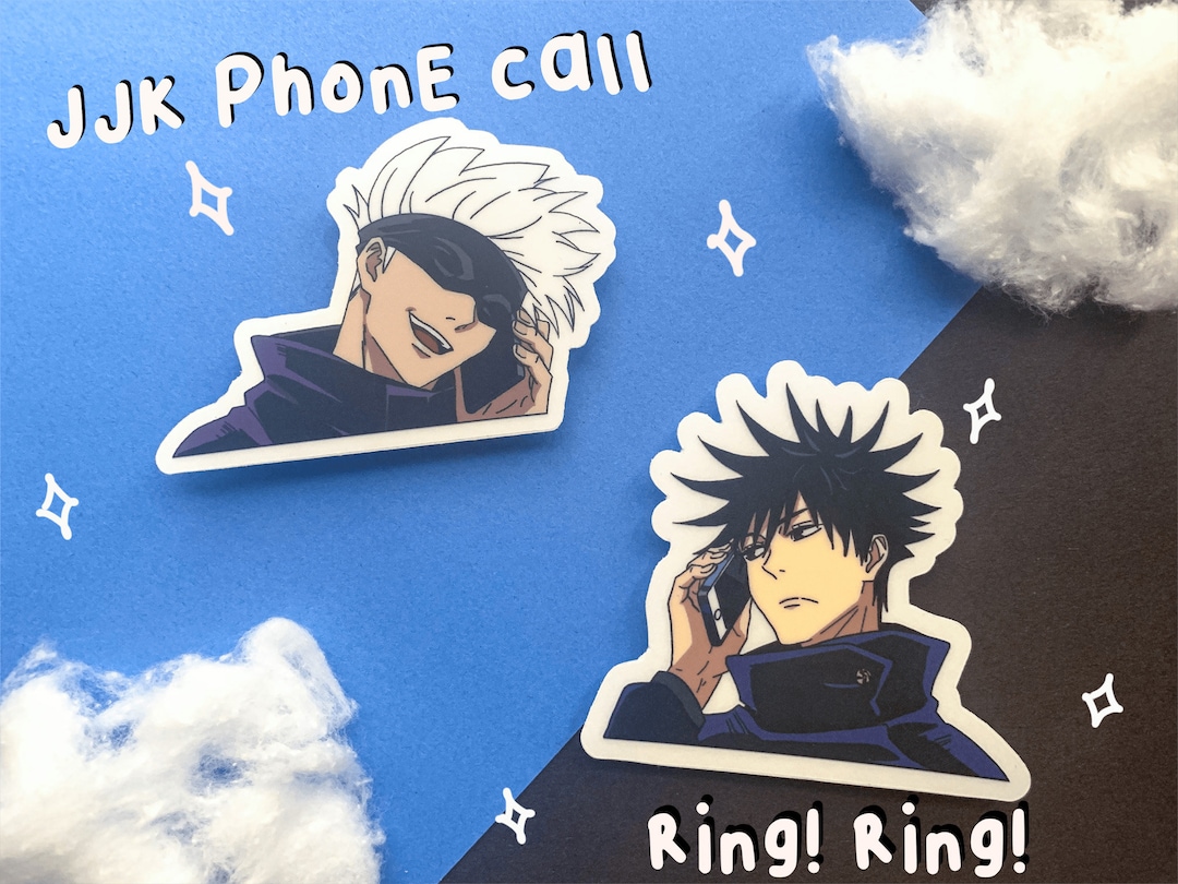 JJK Phone Call Buddies | Clear Sticker - Etsy