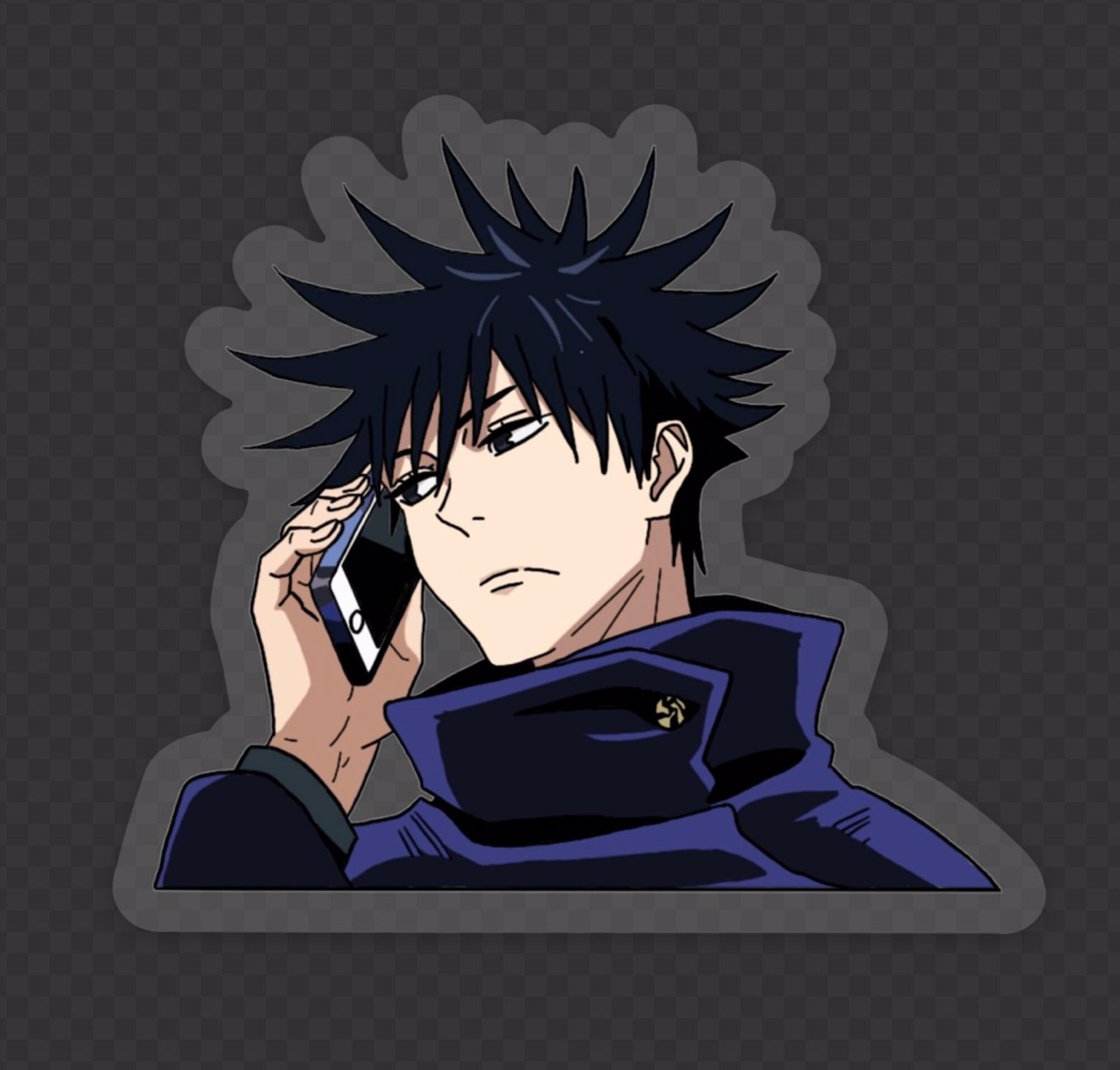 JJK Phone Call Buddies Clear Sticker - Etsy