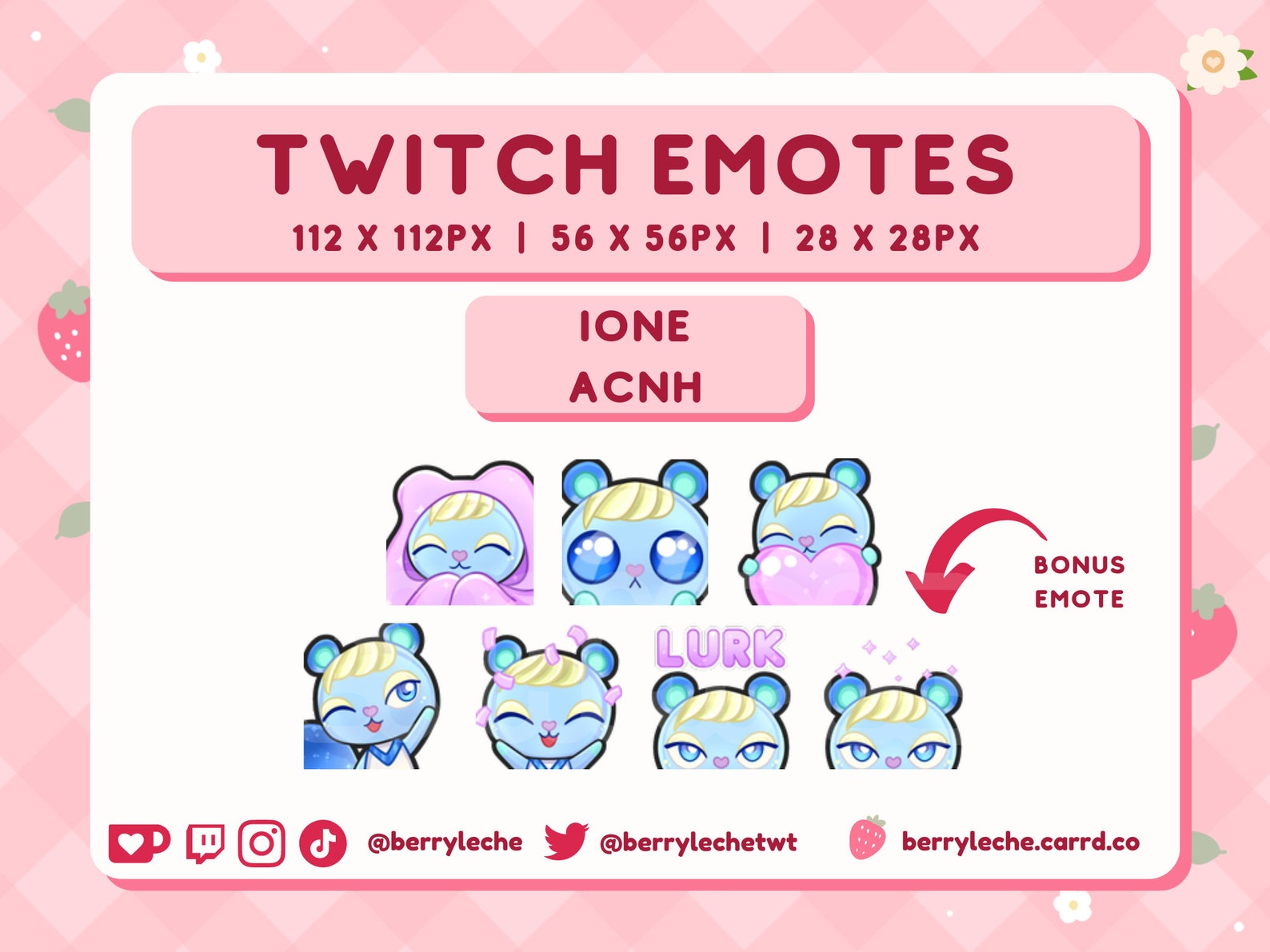 Ione ACNH Cute Squirrel Emotes for Streaming - Twitch, Discord, Youtube ...