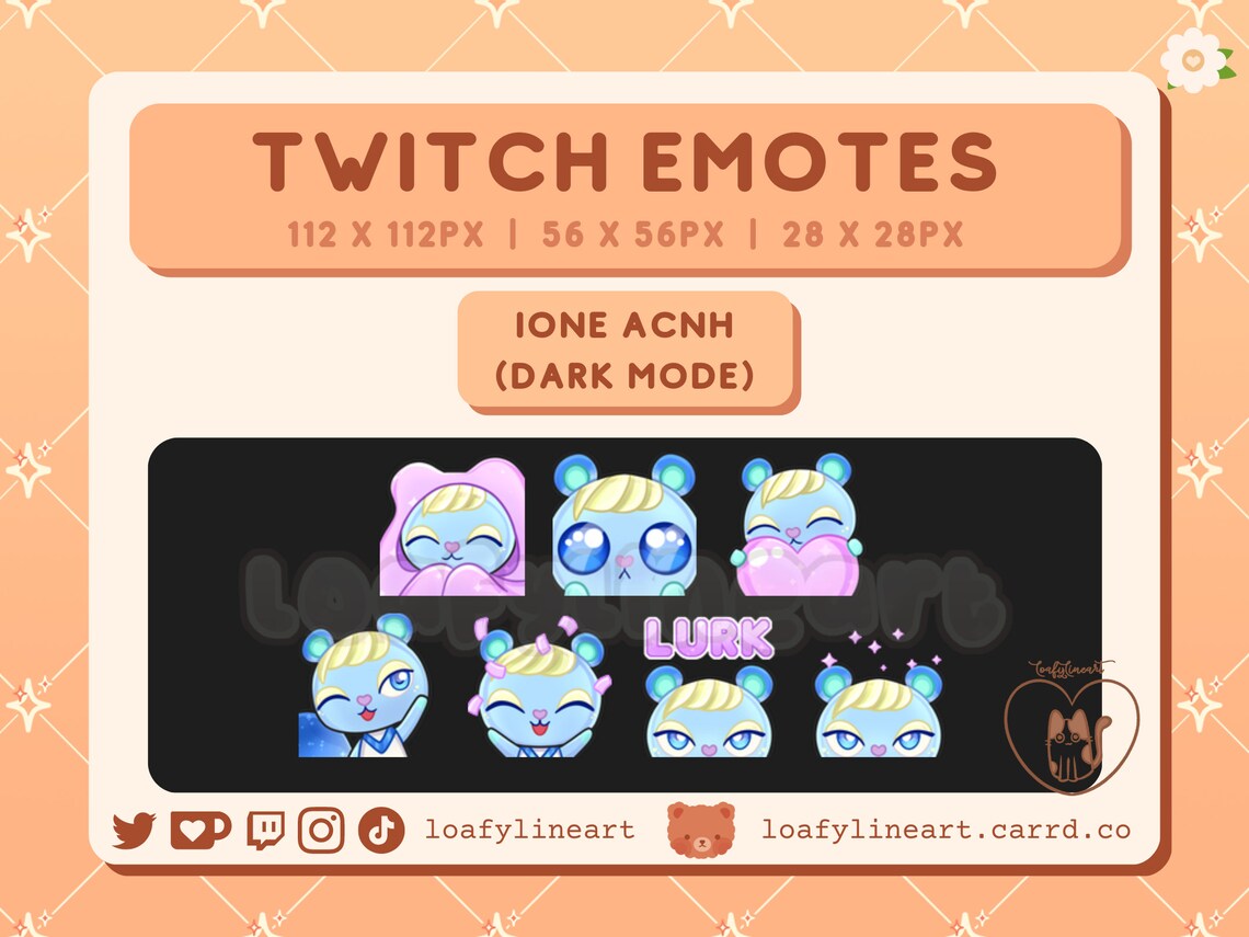 Ione ACNH Cute Squirrel Emotes for Streaming Twitch - Etsy