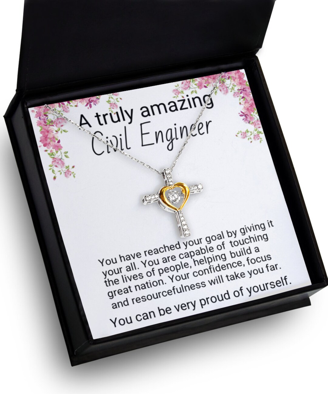 Engineer, Civil Engineer Gifts, Graduation, Female Engineer, Cross ...