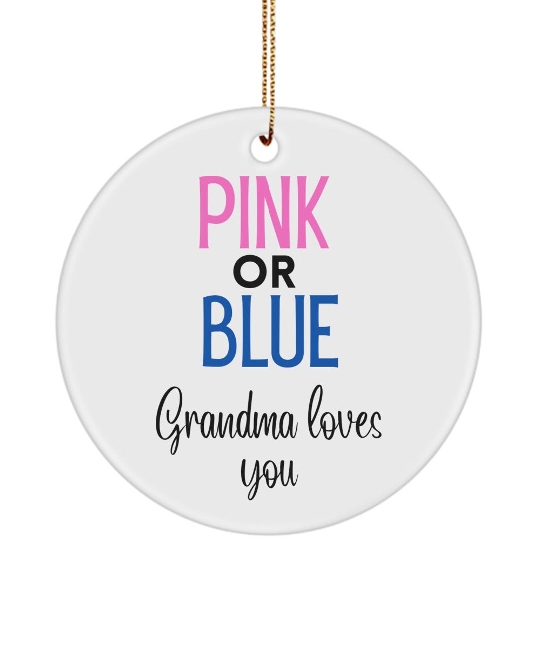 Pink or Blue Grandma Loves You Gender Reveal Baby Gifts - Etsy