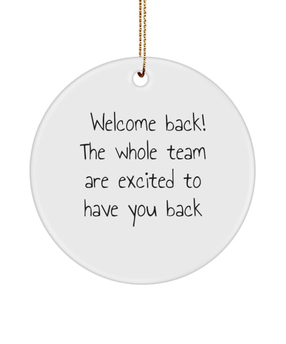 Welcome Back Ornament for Her Return to Work Maternity Leave - Etsy Canada