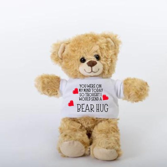 Bear Hug Cute Teddy Bear Sending a Hug Gift Christmas Birthday Thinking of You Dorm Decor Grandparents Back School Grief Miss You Etsy UK