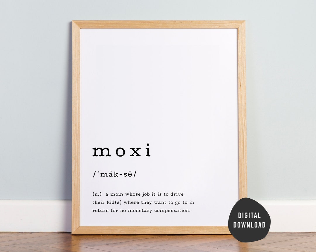 Moxi - A Mom Taxi | Digital Print, Printable Wall Art, Typography - Etsy