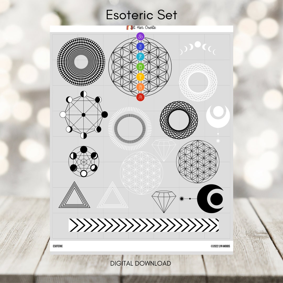 Esoteric Digital Stickers Goodnotes PNG Digital Planner Celestial ...