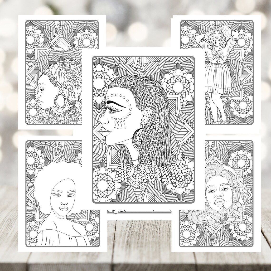 Melanin Magic Coloring Pages Destress Coloring Pages AA Women Coloring ...