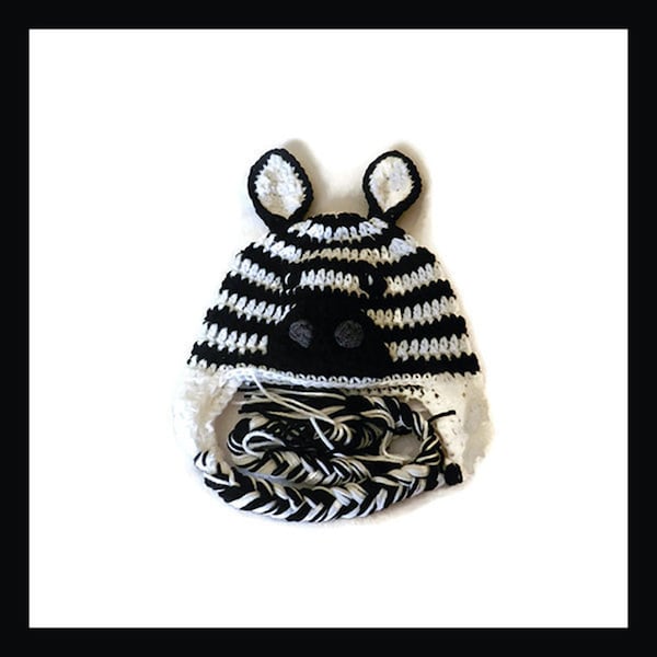 Zebra Hat - Etsy