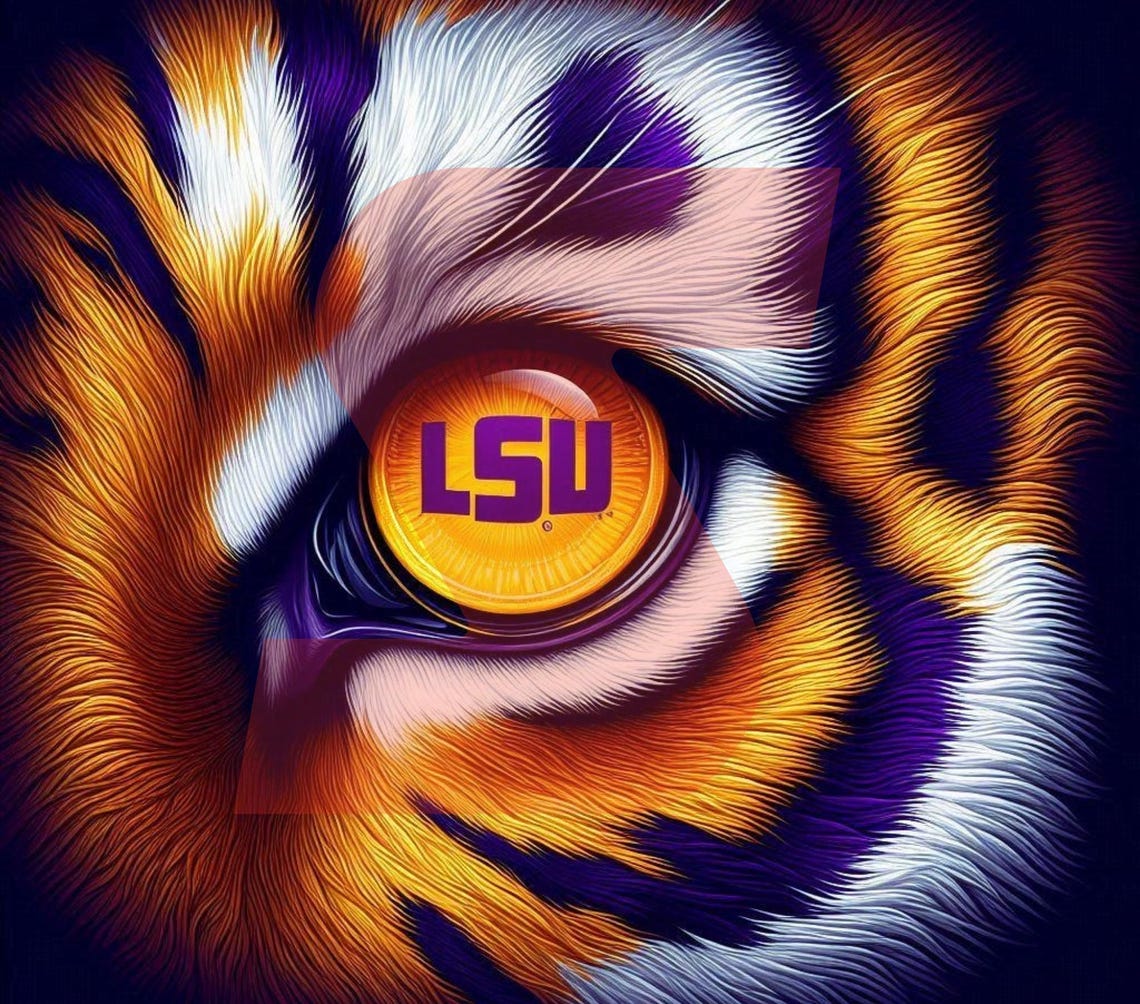 LSU, LSU Tumbler, Eye of the Tiger, Sublimation, PNG, Purple and Gold ...