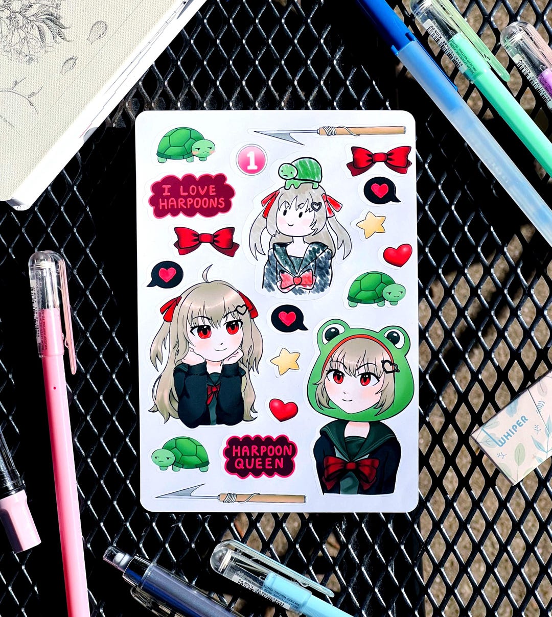 Evil Neuro Vtuber Sticker Sheet || Cute | Bullet Journal | Planner ...