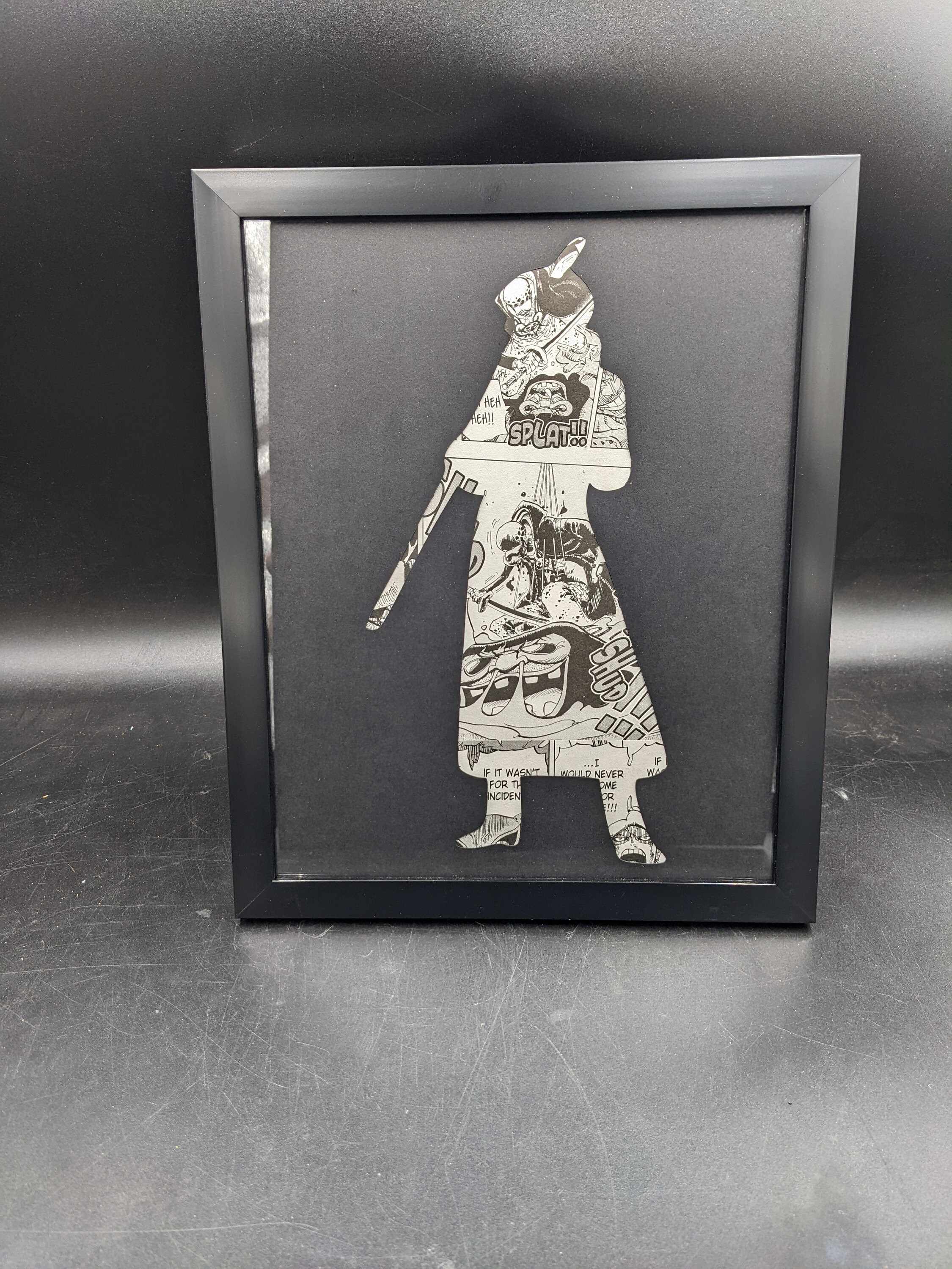 Framed One Piece Manga Silhouette - Etsy