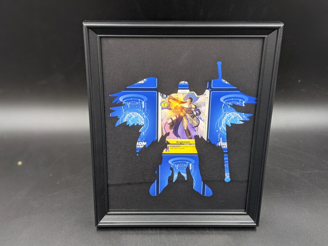 Framed Angemon Digimon Card Silhouette - Etsy