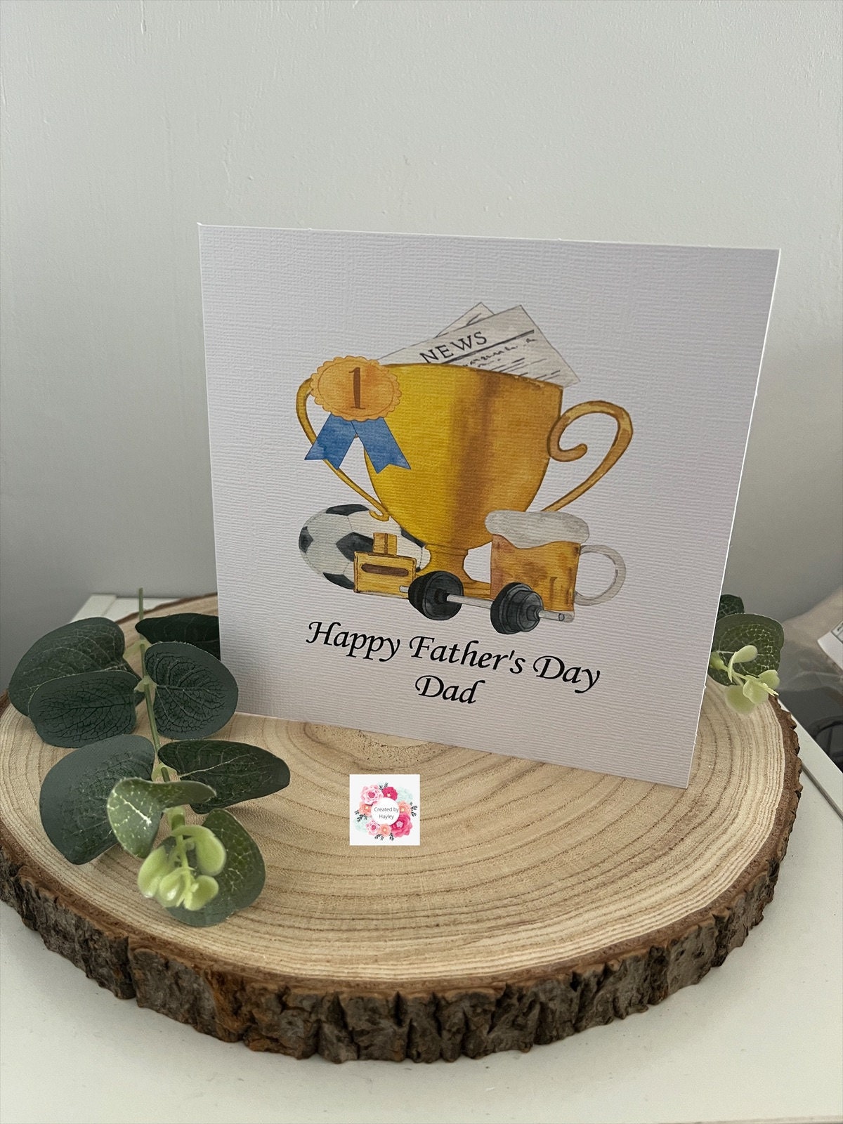 Fathers Day Trophy Card - Etsy