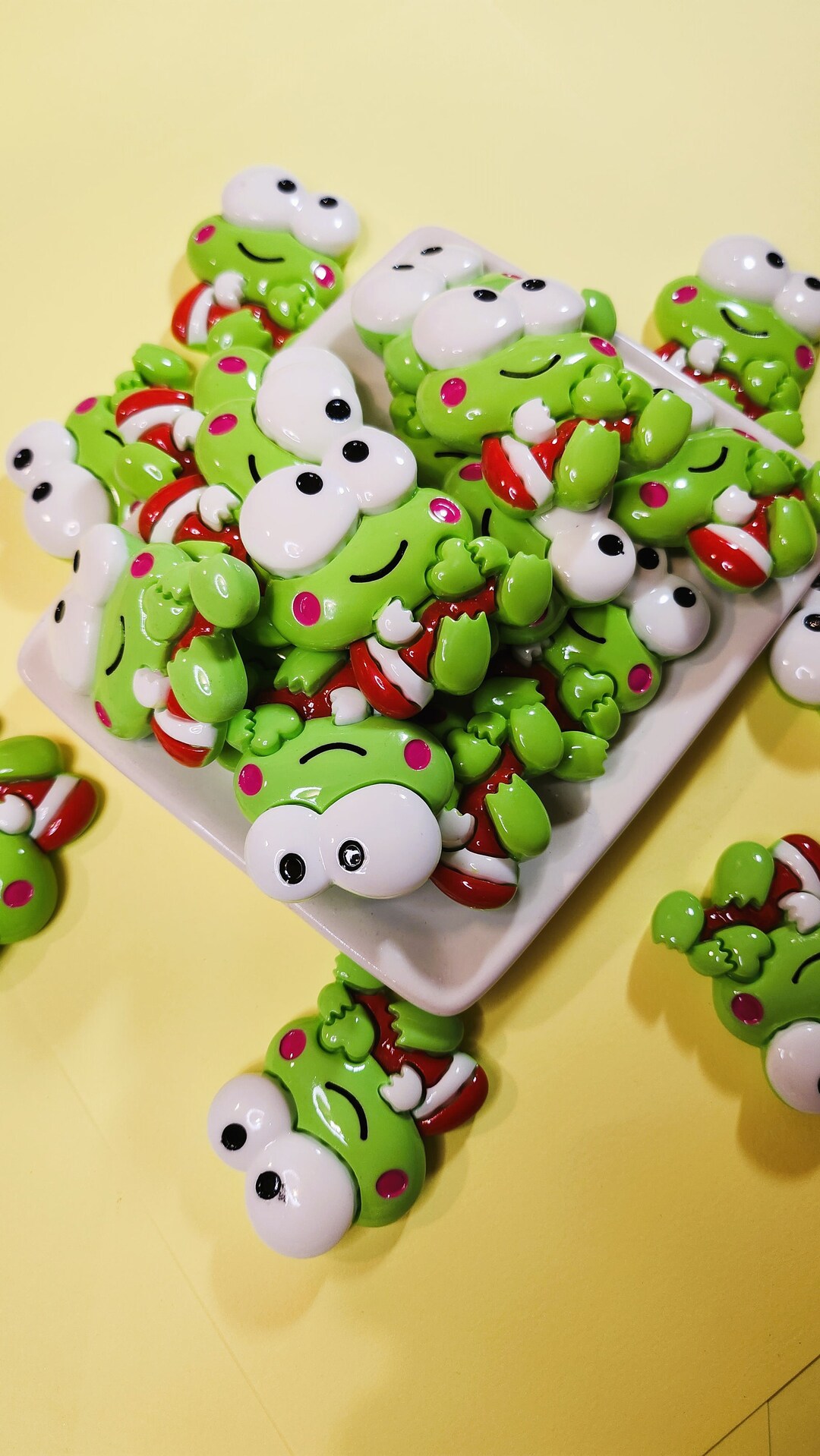 XL Cute Frog Charm Flat Back Kawaii Frog Resin Cabochon Charm for DIY ...